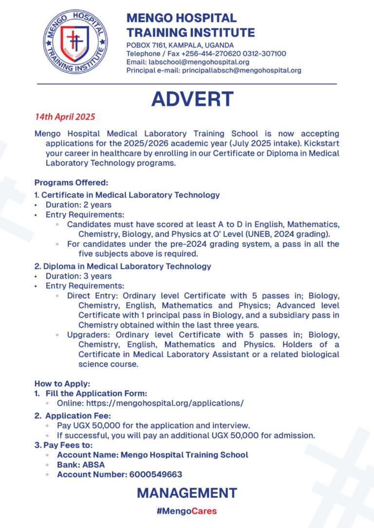 Careers – Mengo Hospital